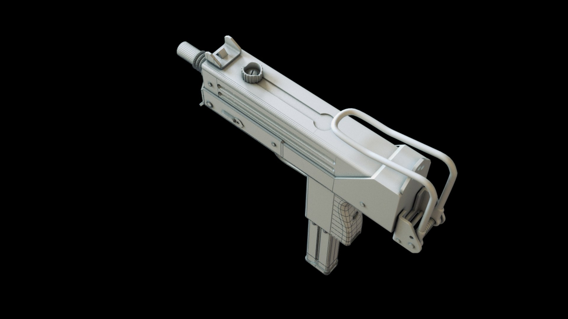 3d Uzi Submachine Gun Model