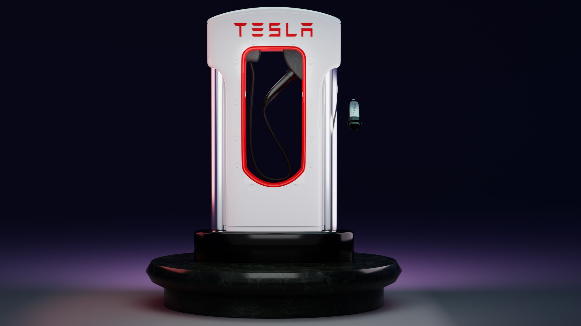 Tesla Charger 3D Model - TurboSquid 1993552