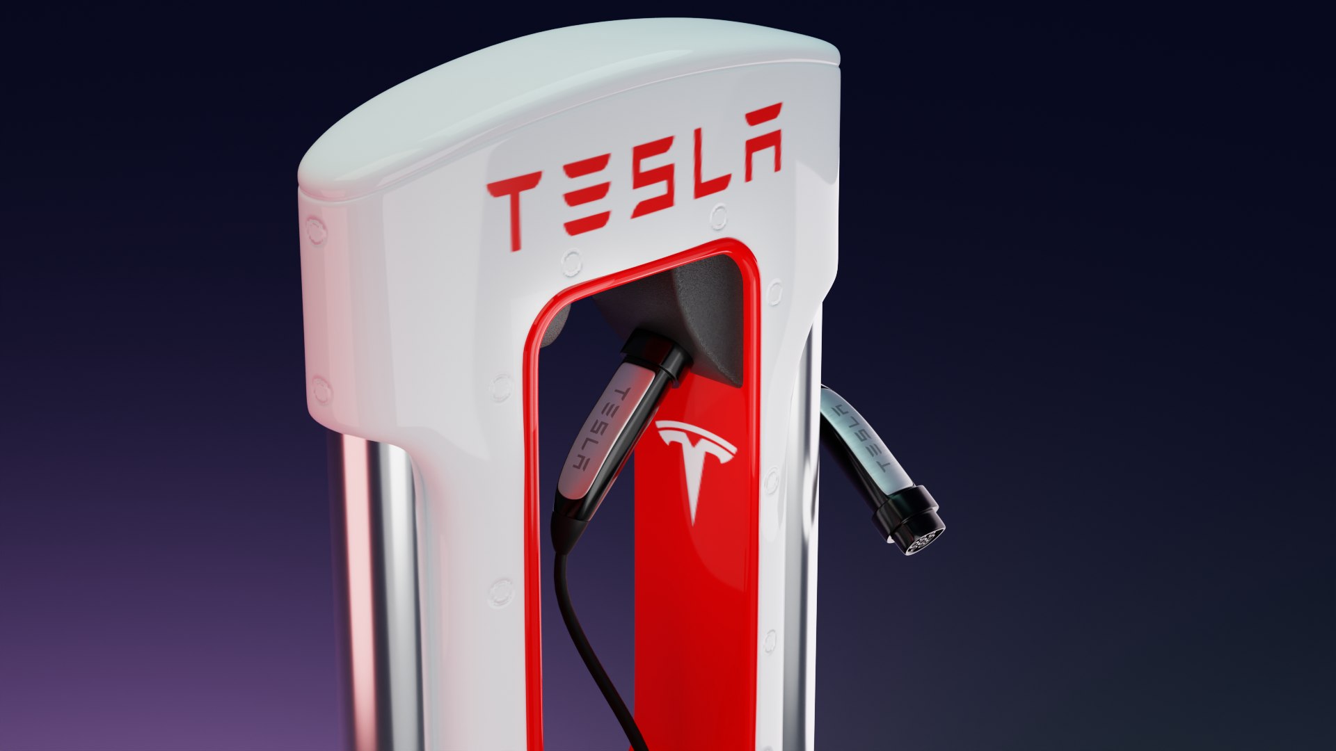 Tesla Charger 3D Model - TurboSquid 1993552