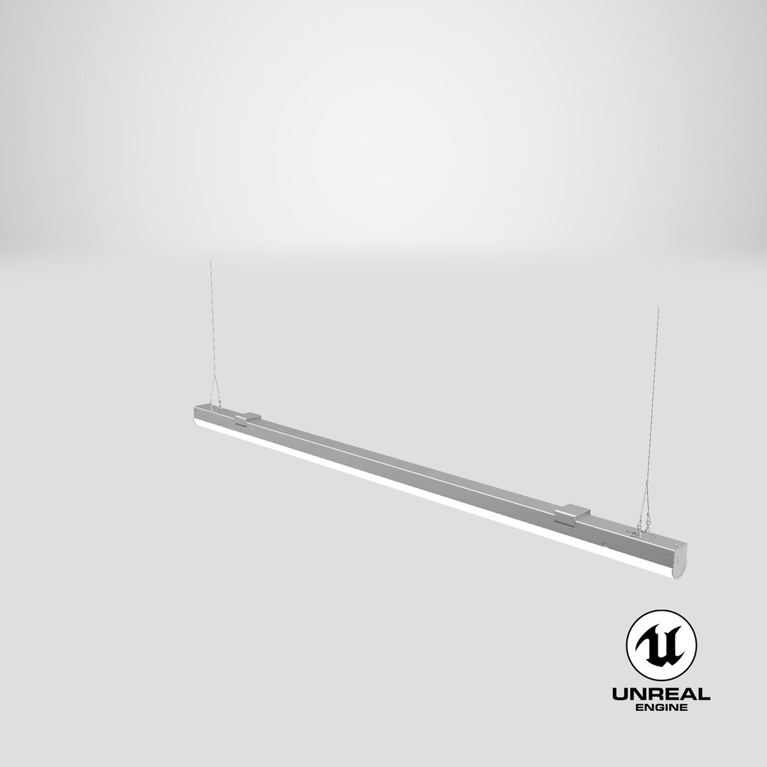 3D Overhead Light Fixture Linear and High Bay Round - TurboSquid 1978596