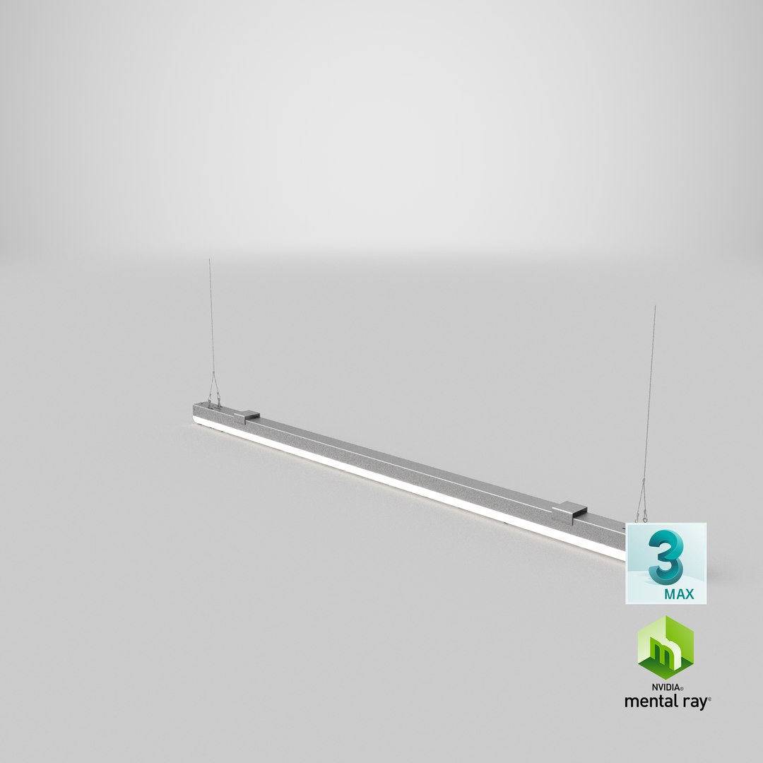 3D Overhead Light Fixture Linear and High Bay Round - TurboSquid 1978596