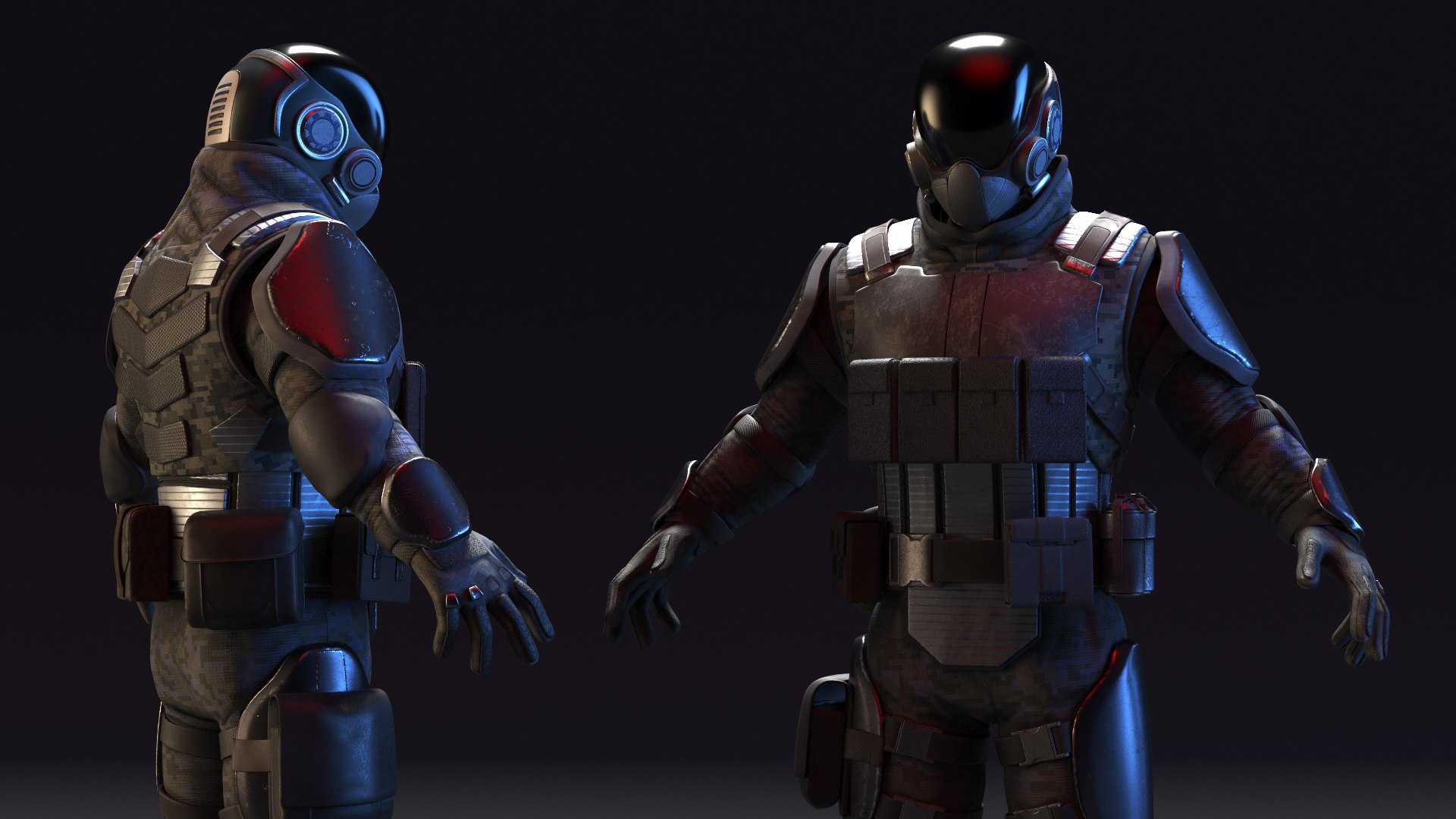 3D Futuristic Soldier Rigged model - TurboSquid 2128254