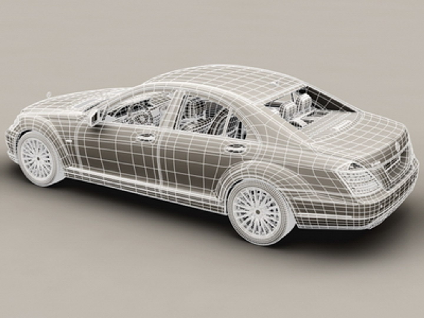 mercedes s class 2010 3d model