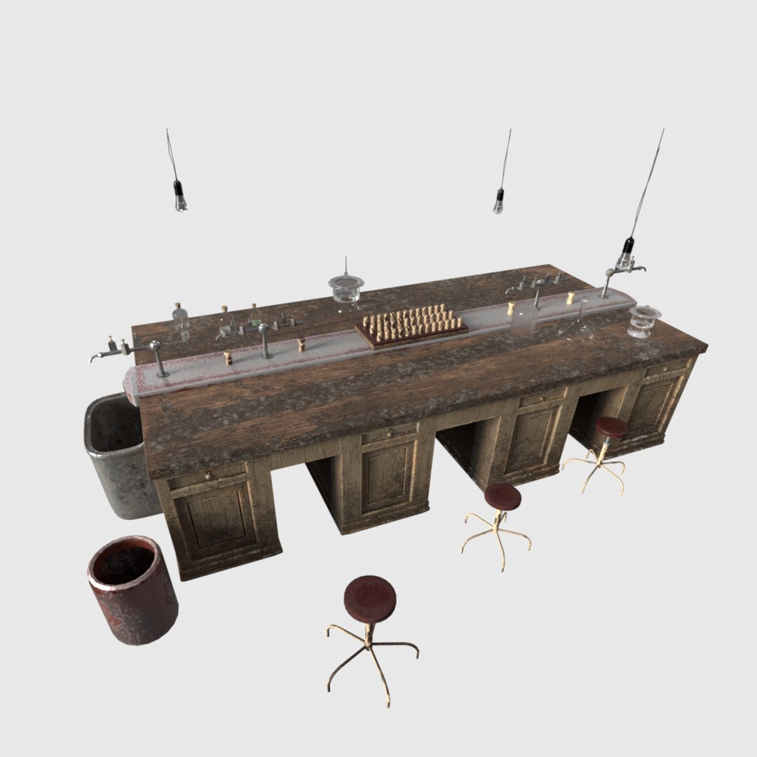 3D model laboratory table lab - TurboSquid 1542434