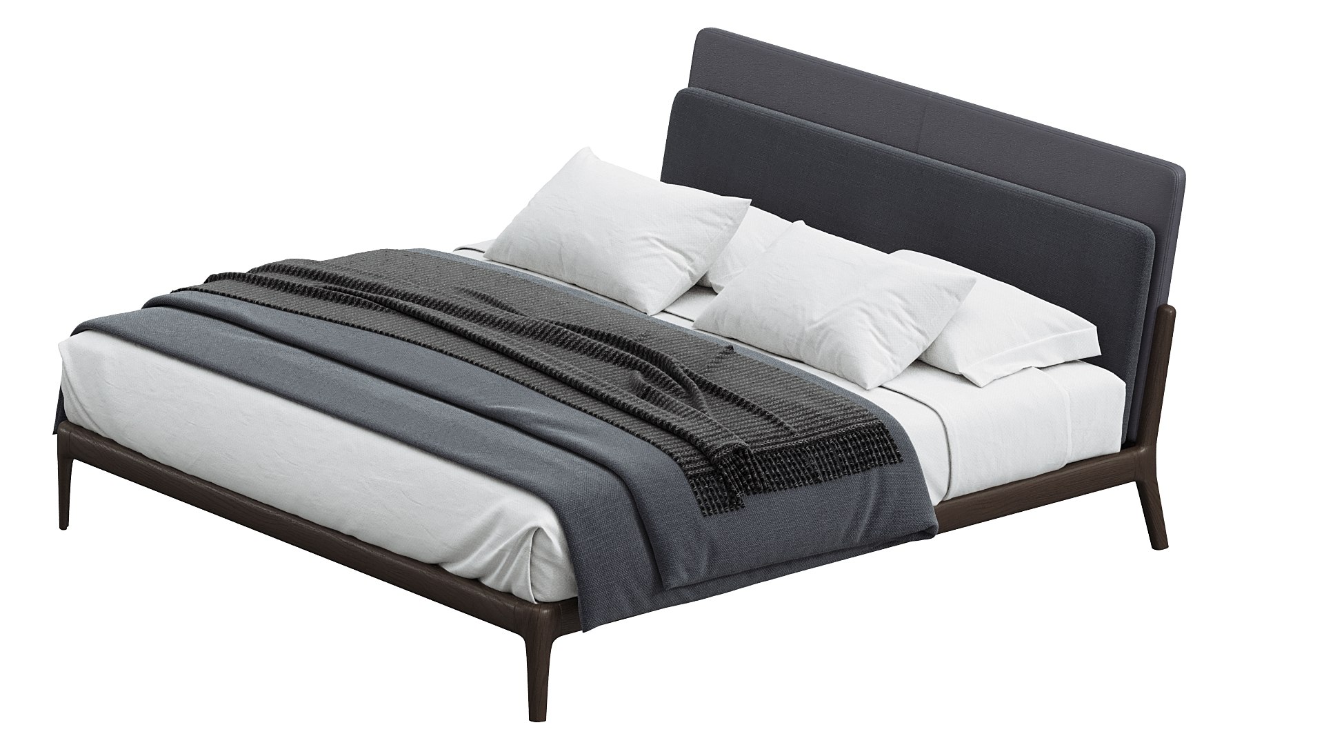 3D BOWERY WOODEN BED BERTO - TurboSquid 2187255