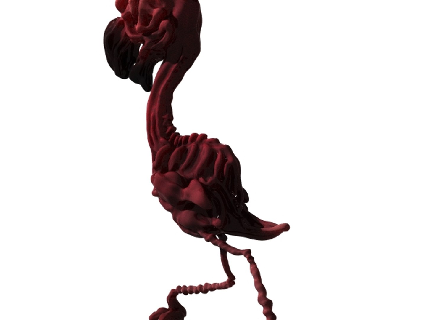 Zombie Flamingo Genoma Rig 3d Model