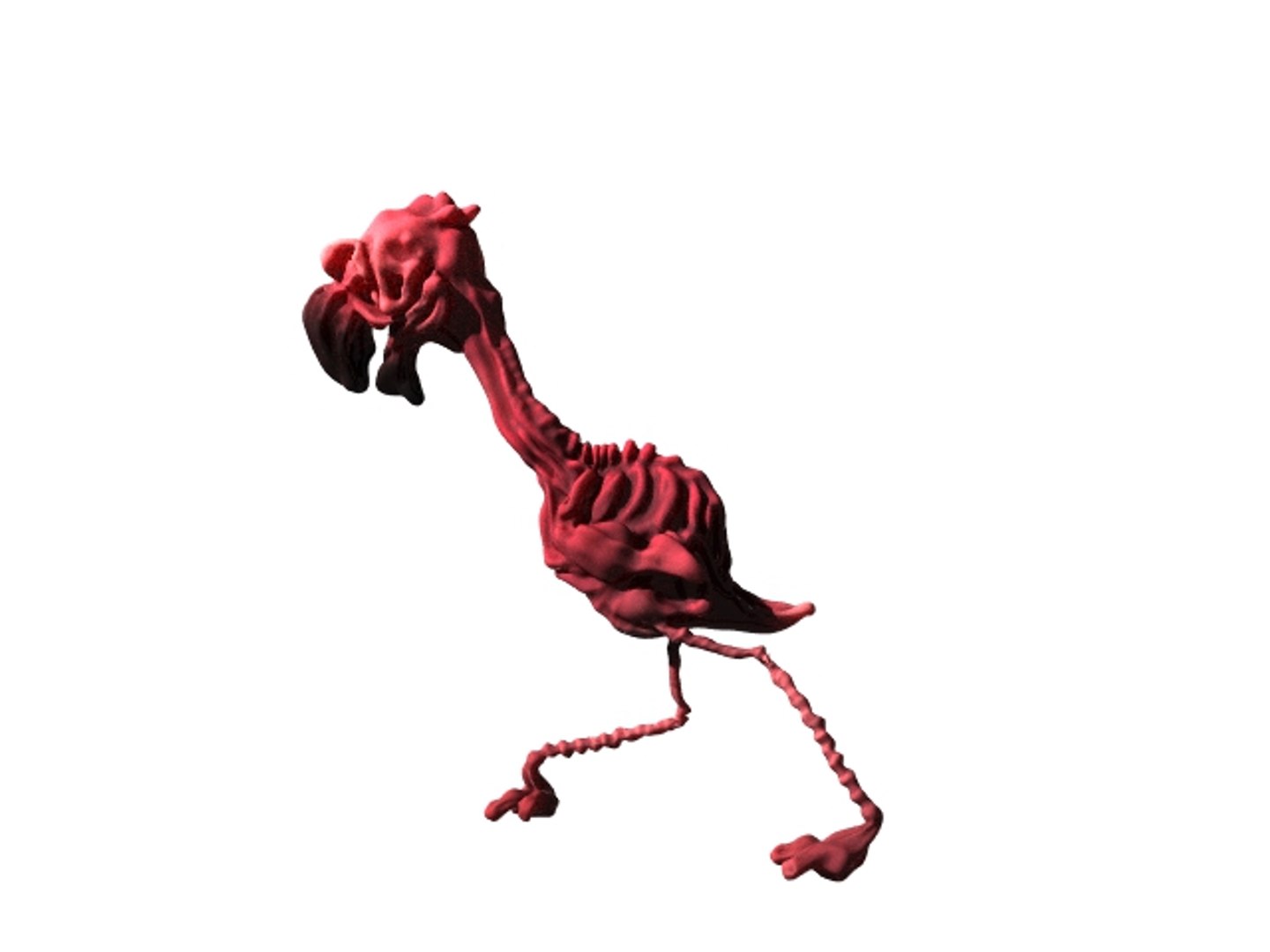 Zombie Flamingo Genoma Rig 3d Model