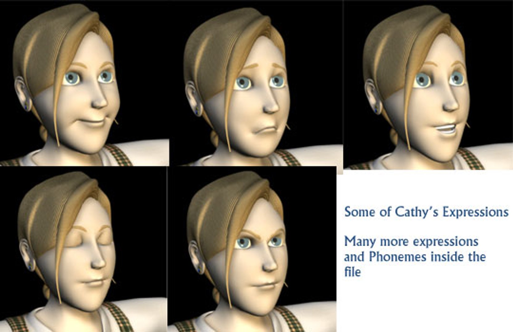 3d Model Character Cathy