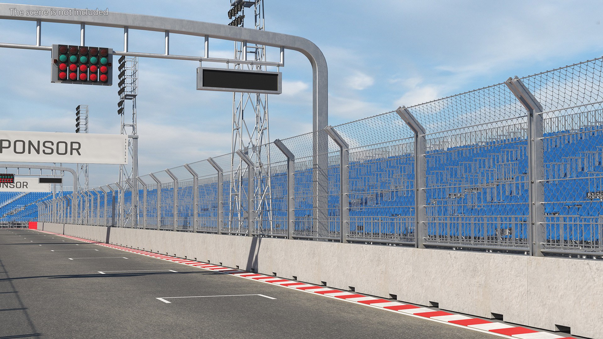 3D model Pit Wall Barrier Roadblock - TurboSquid 2183833