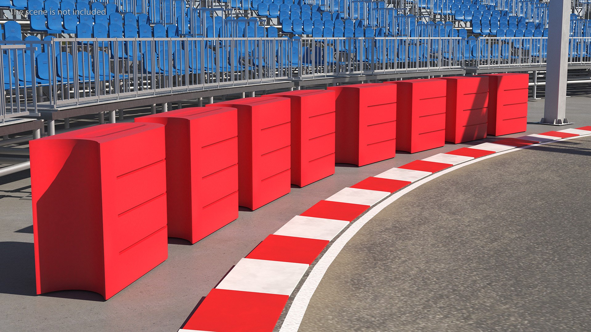 3D model Pit Wall Barrier Roadblock - TurboSquid 2183833