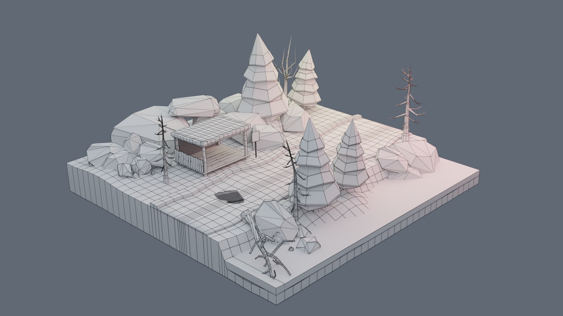 Winter Scene Animated 3D model - TurboSquid 1752760
