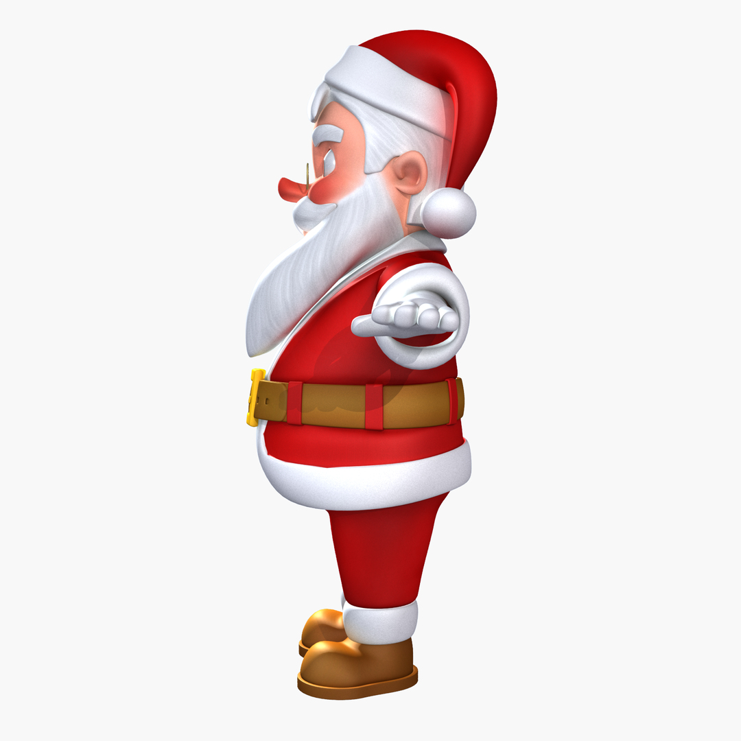 3d max rigged catrig santa claus