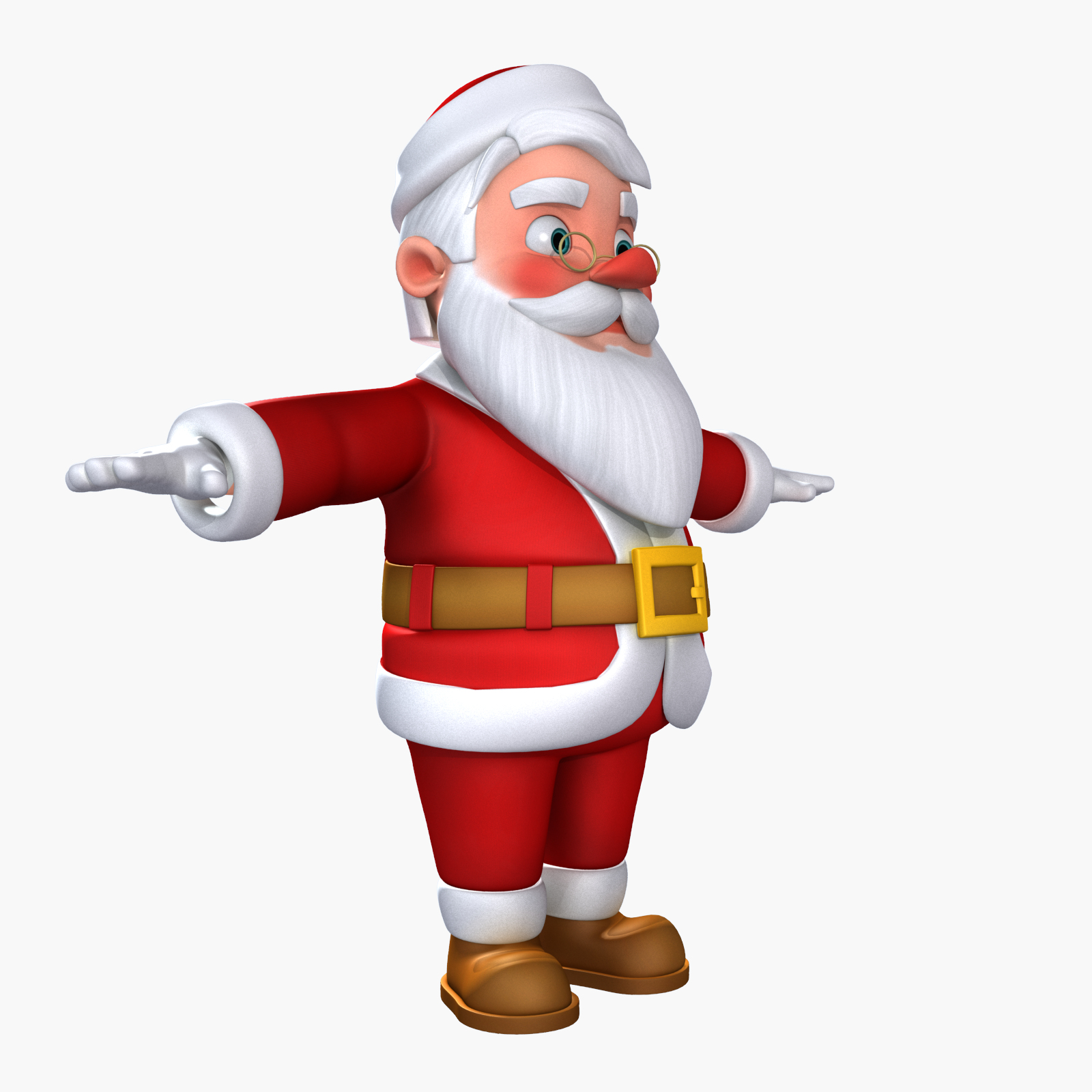 3d max rigged catrig santa claus