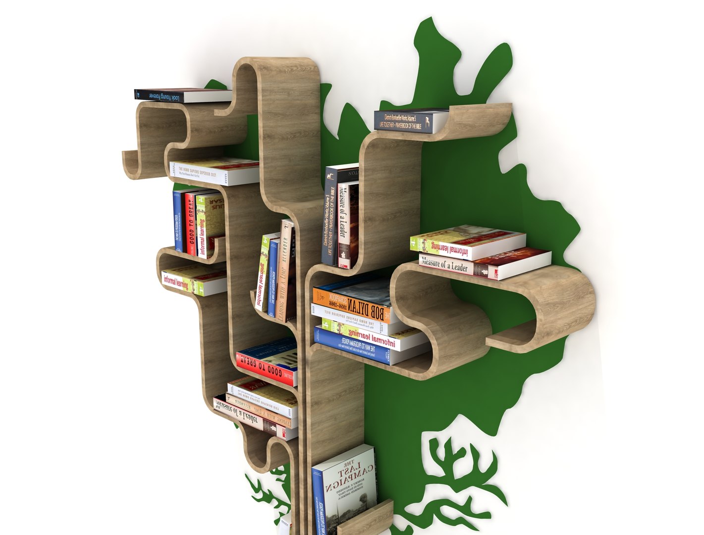 3D Decorative Bookshelf Tree Form - TurboSquid 1433998
