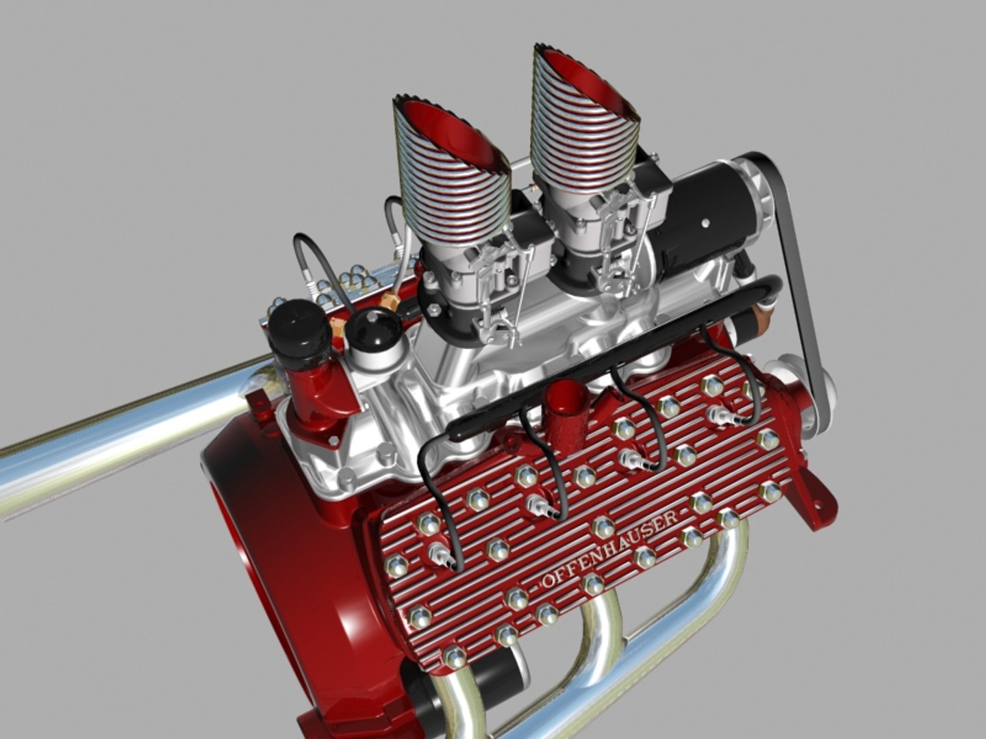 3d Custom Early Flathead V8 Engine