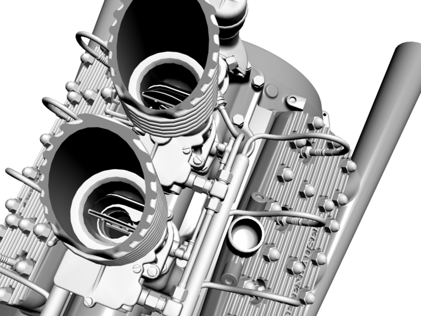 3d Custom Early Flathead V8 Engine