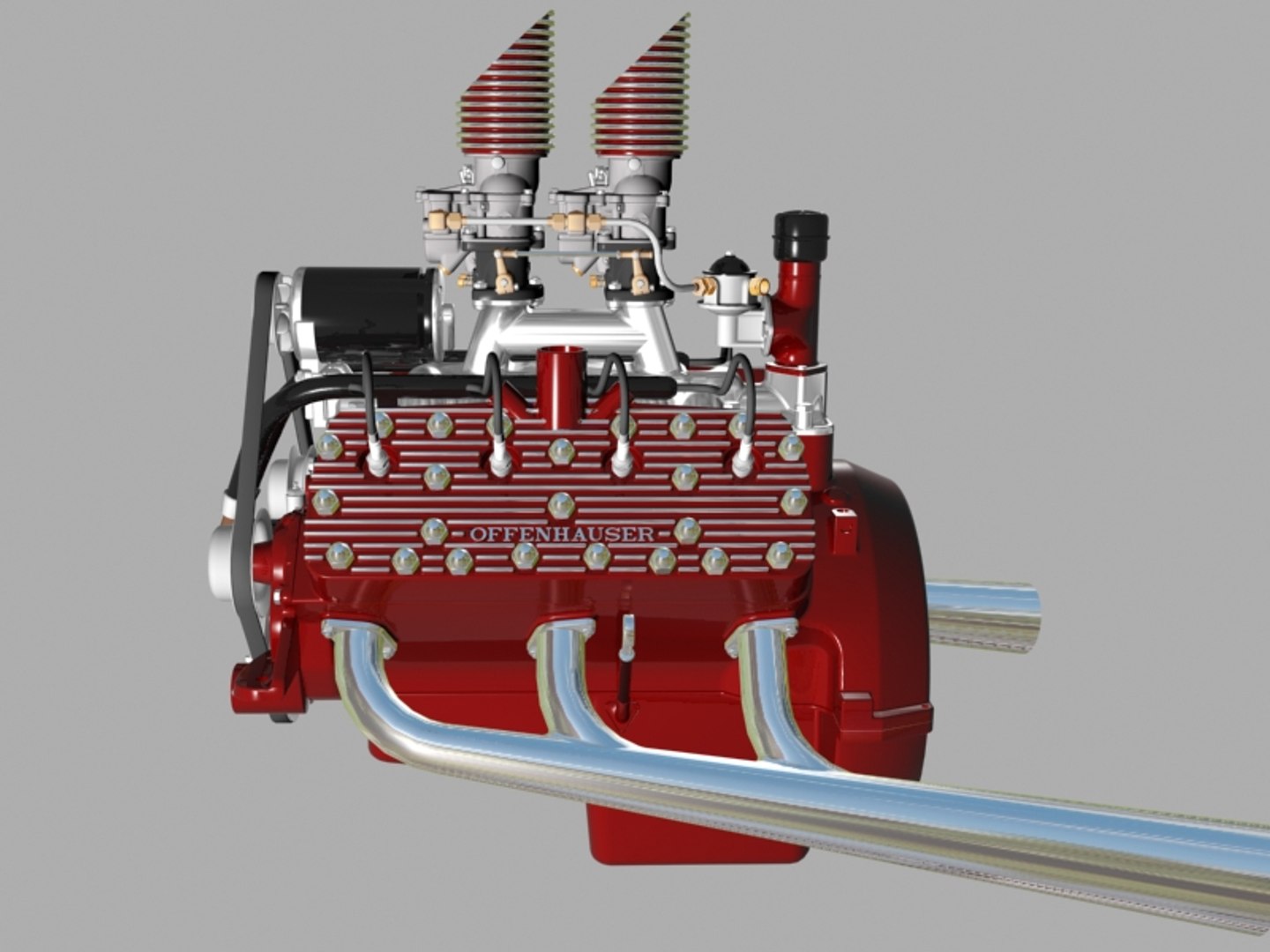3d Custom Early Flathead V8 Engine