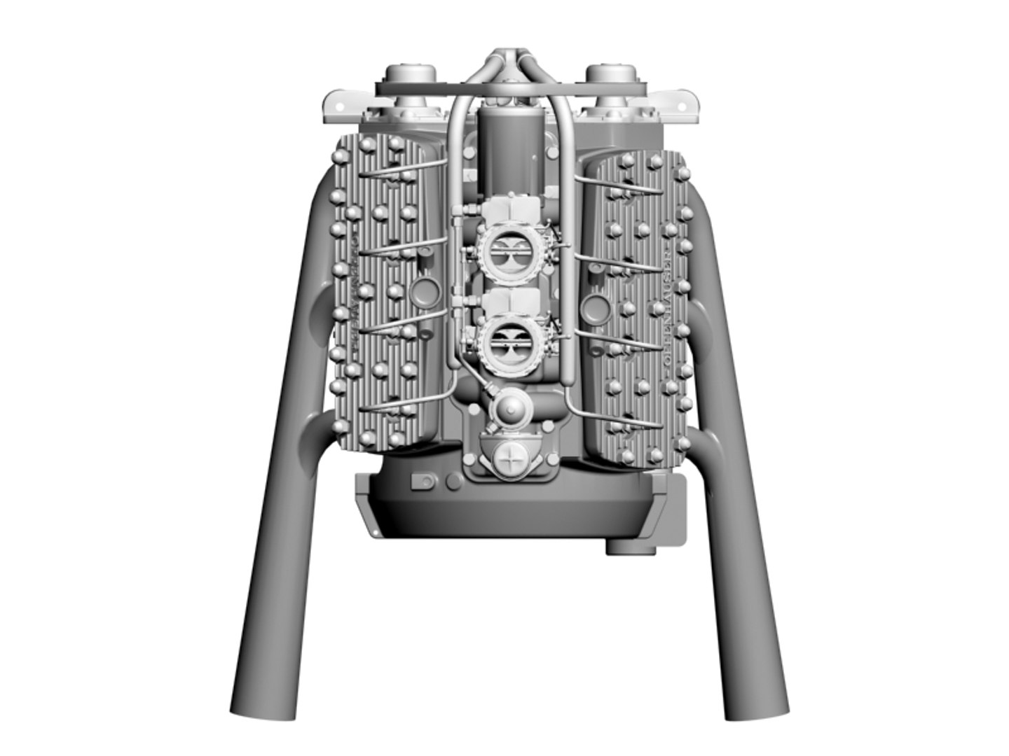 3d Custom Early Flathead V8 Engine