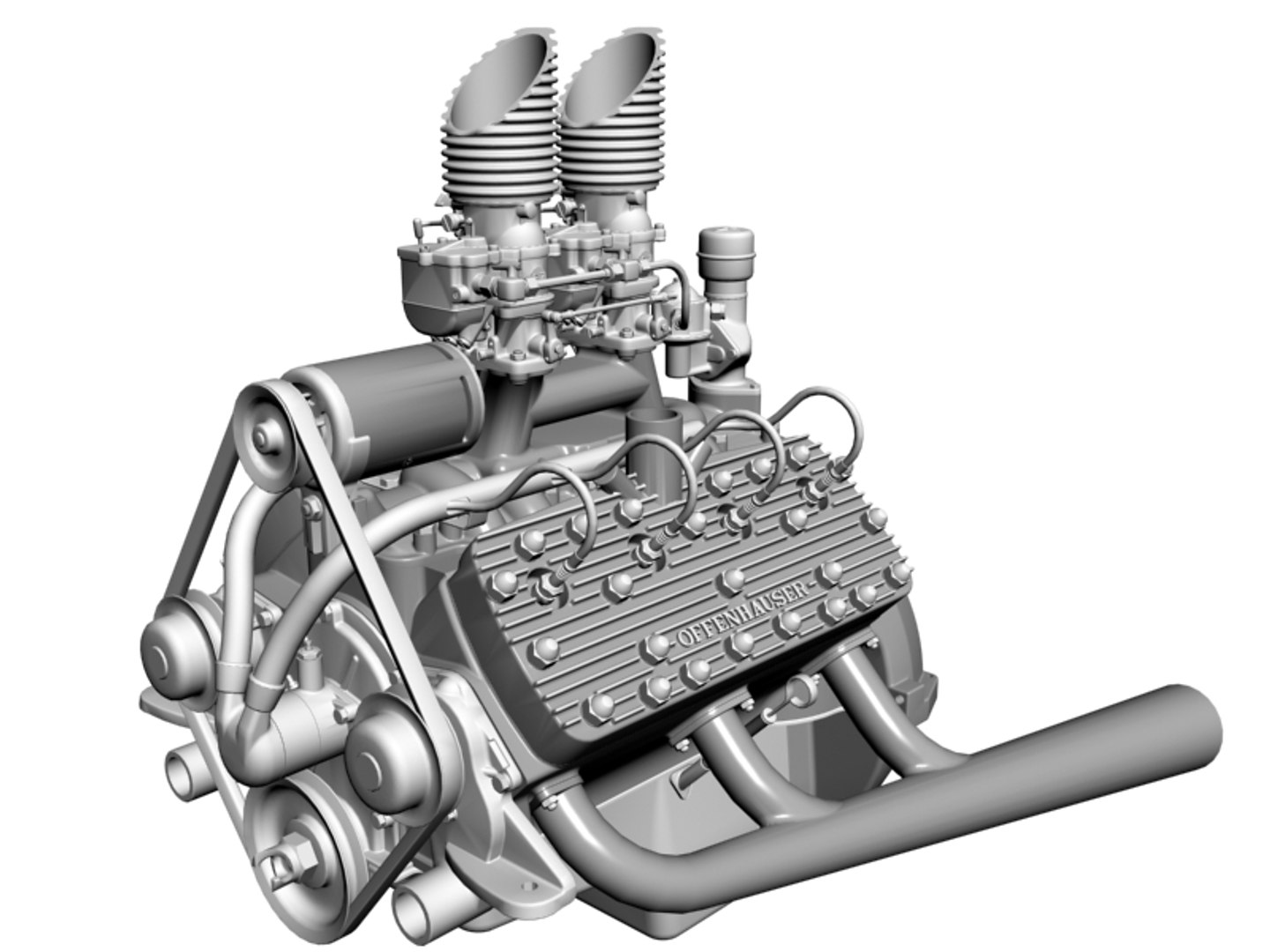 3d Custom Early Flathead V8 Engine