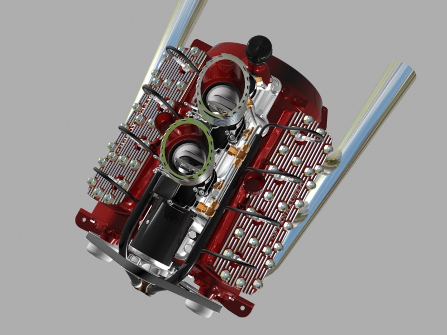 3d Custom Early Flathead V8 Engine