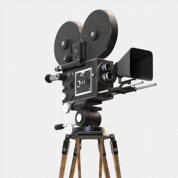 3d classic movie camera model