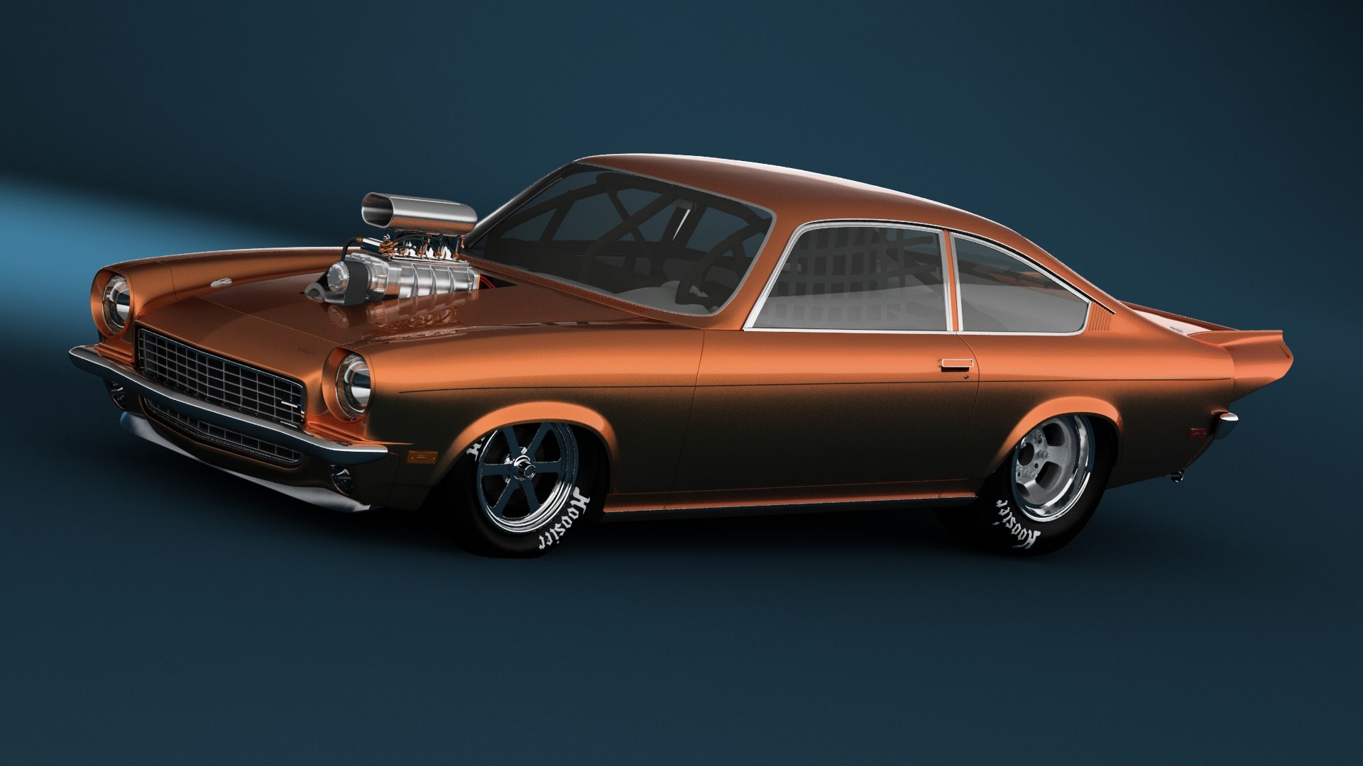 1972 Chevrolet Vega Blower Pro Drag Racing Car 3D Model - TurboSquid ...