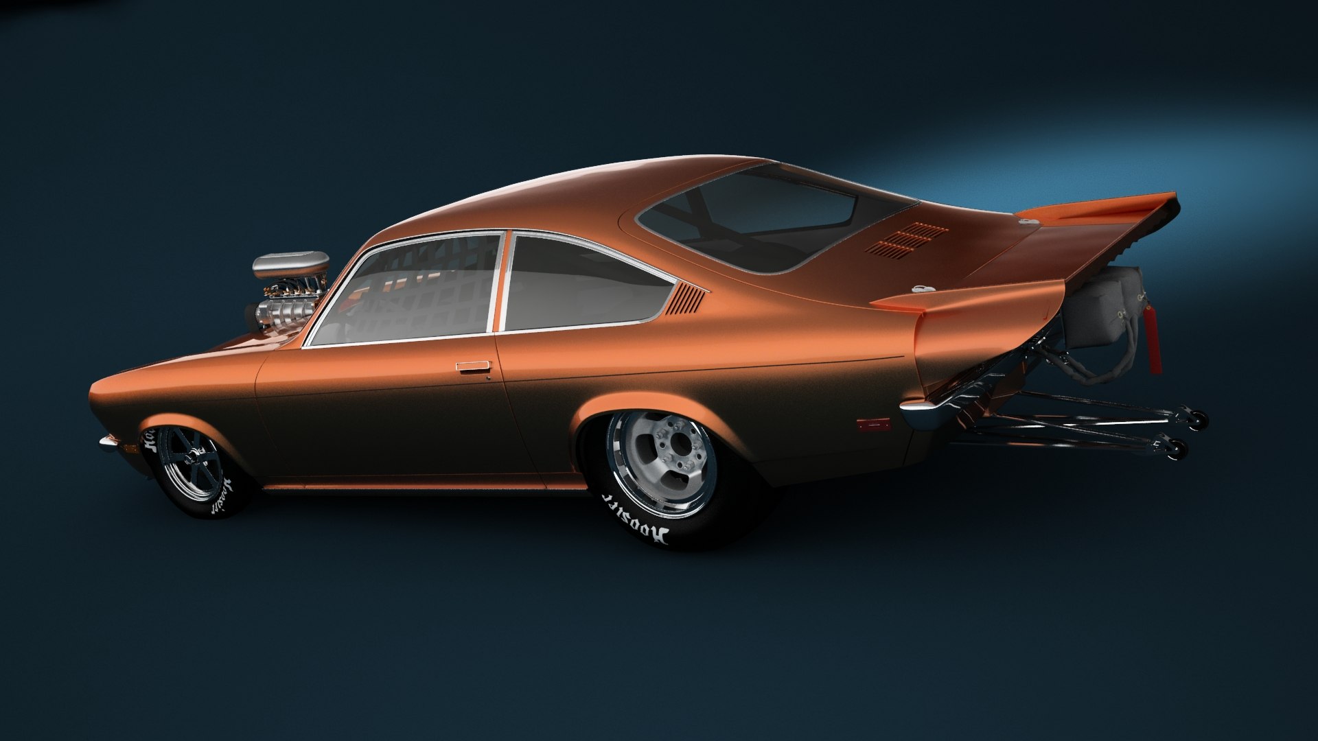1972 Chevrolet Vega Blower Pro Drag Racing Car 3D Model - TurboSquid ...