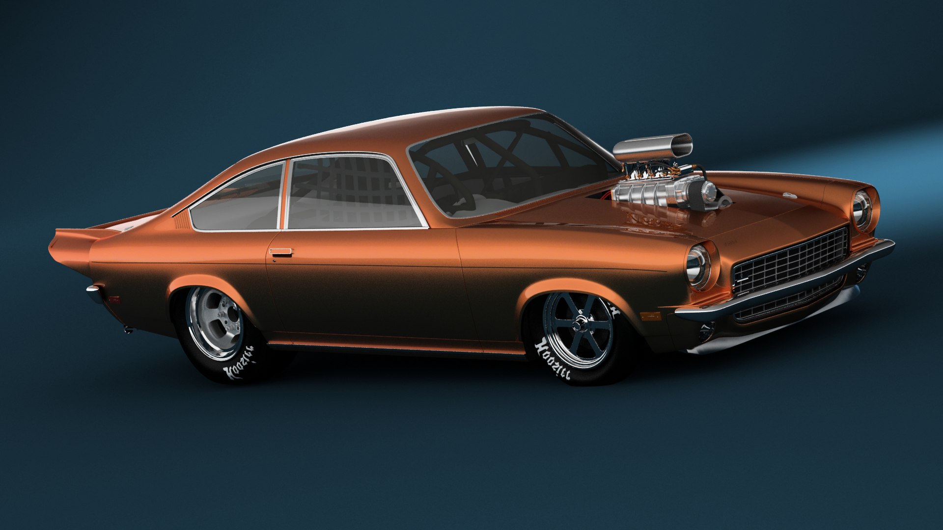 1972 Chevrolet Vega Blower Pro Drag Racing Car 3D Model - TurboSquid ...