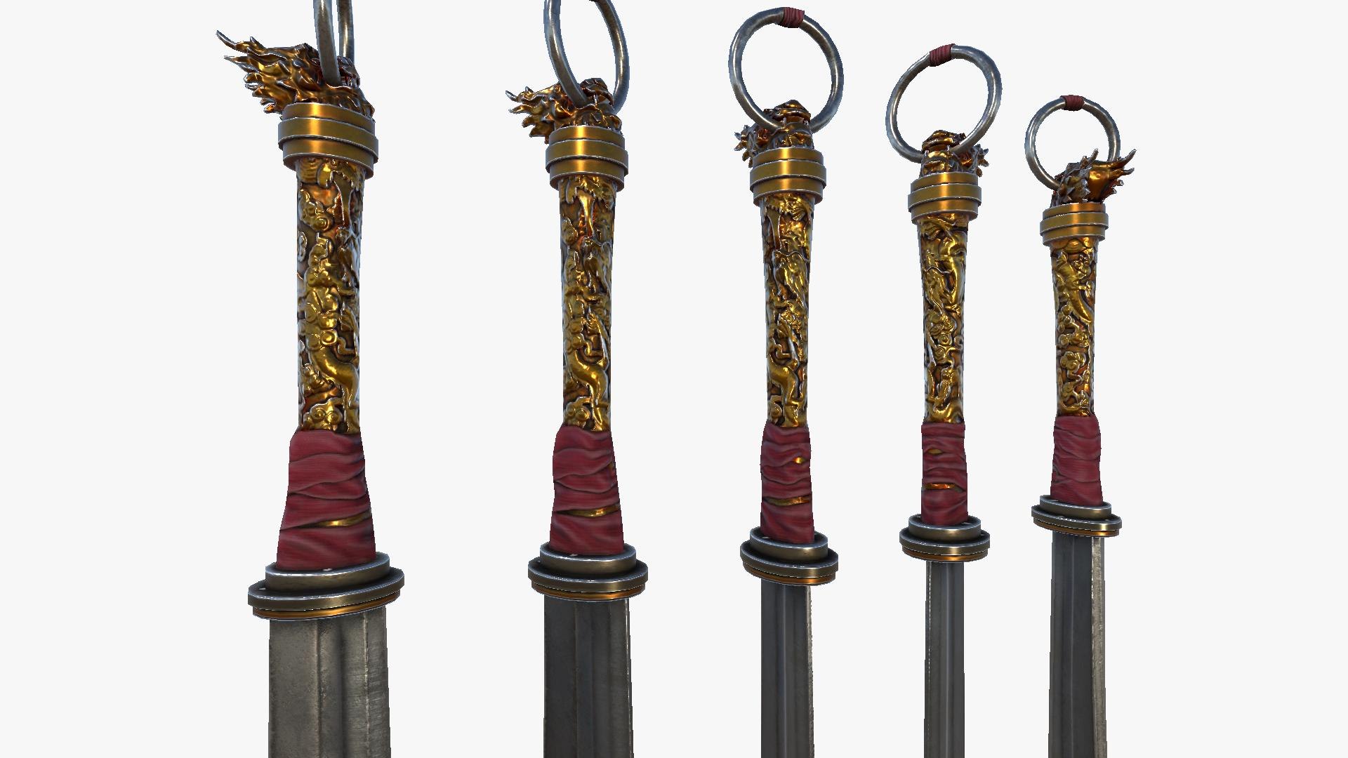 Fantasy Sword RPG Chinese Dadao Blade Sword Straight Gladius Broad ...