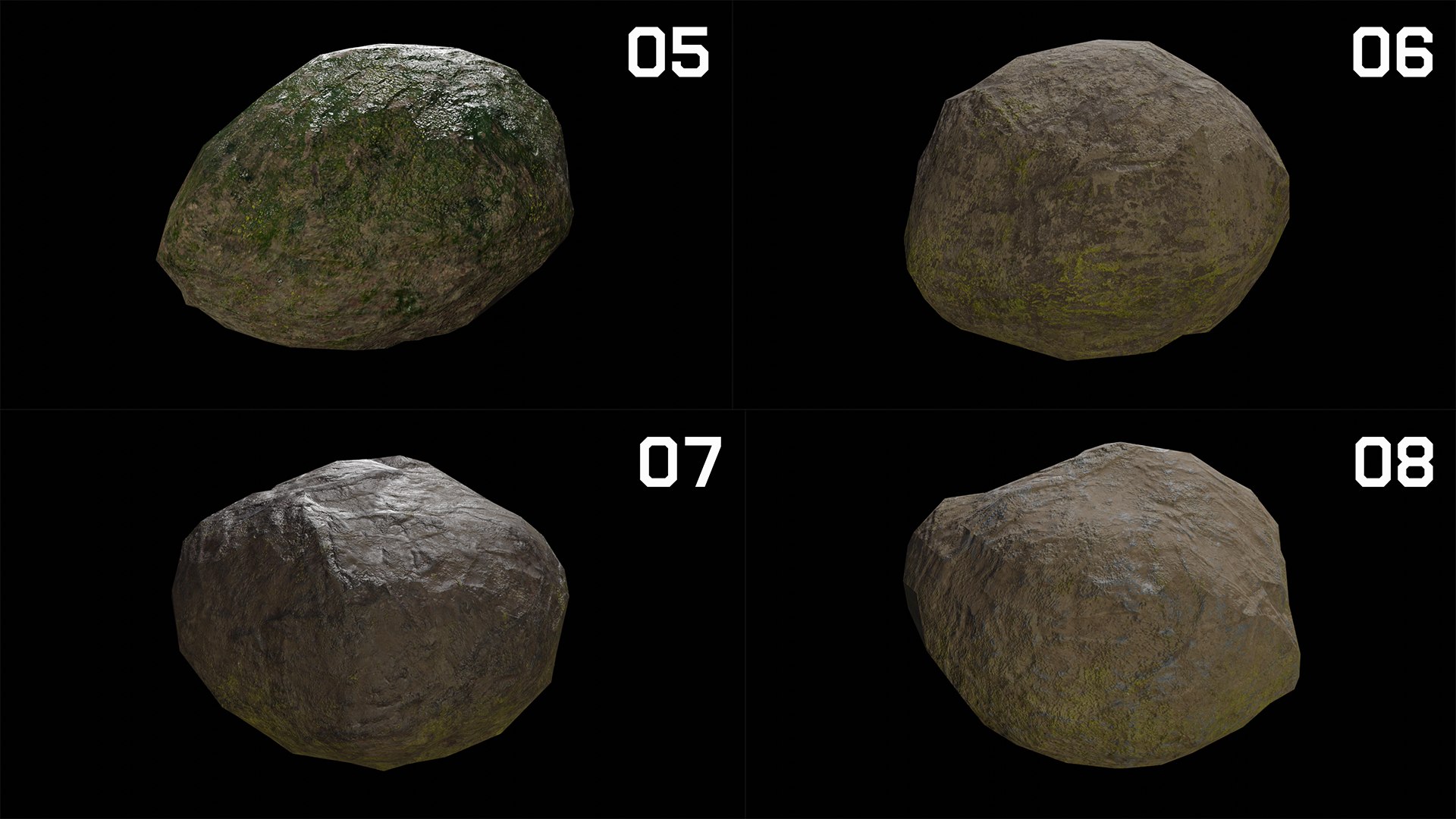 Rock Collection 01 - Asset Pack 3D model - TurboSquid 1808078