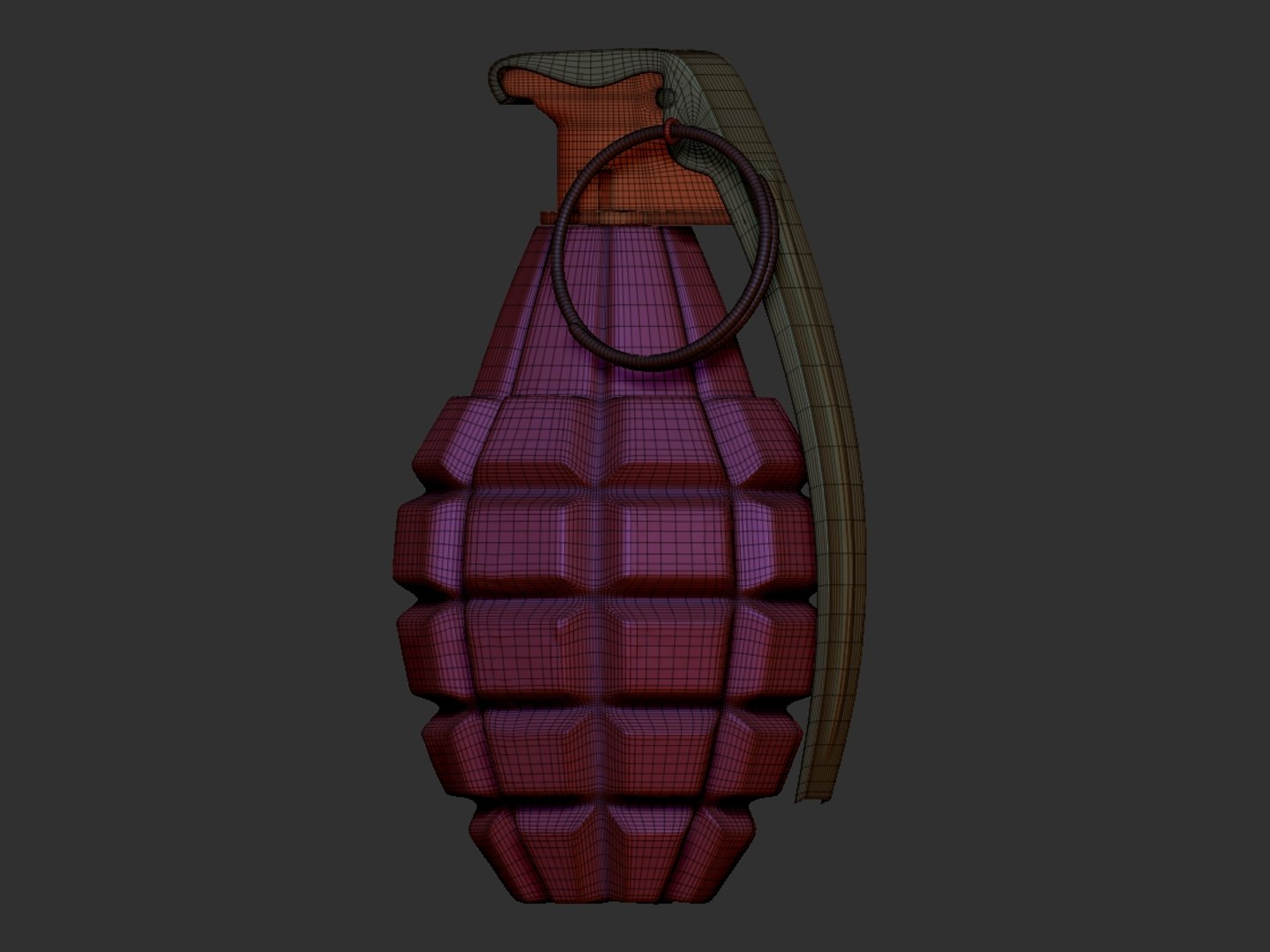 Wwii Mk2 Hand Grenade Obj