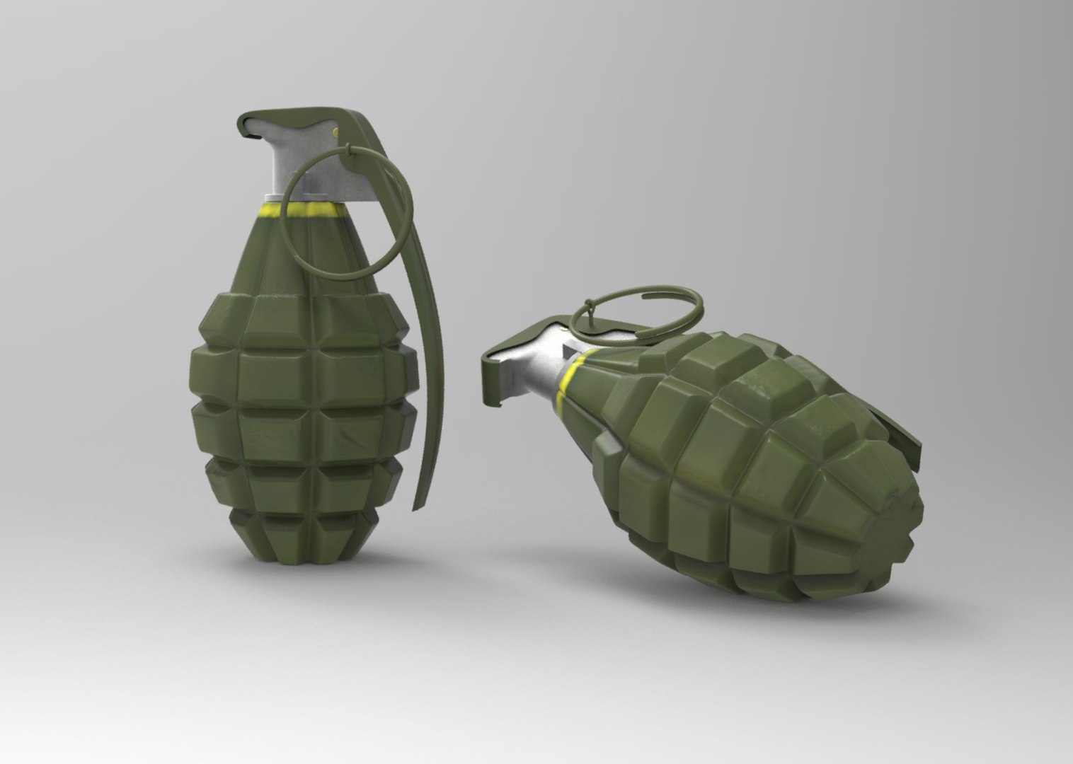 Wwii Mk2 Hand Grenade Obj