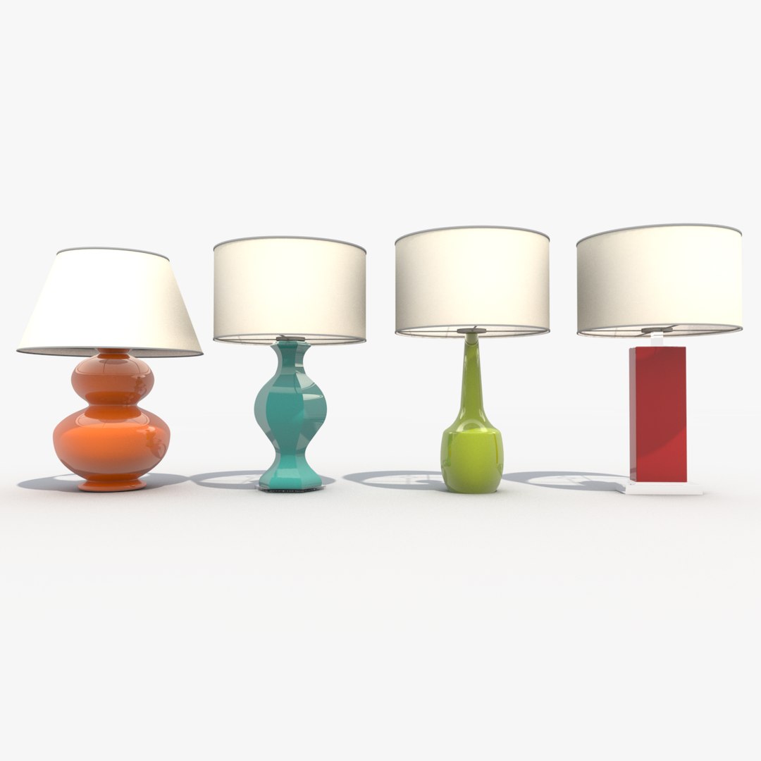 3d Model Pack Table Lamps Light