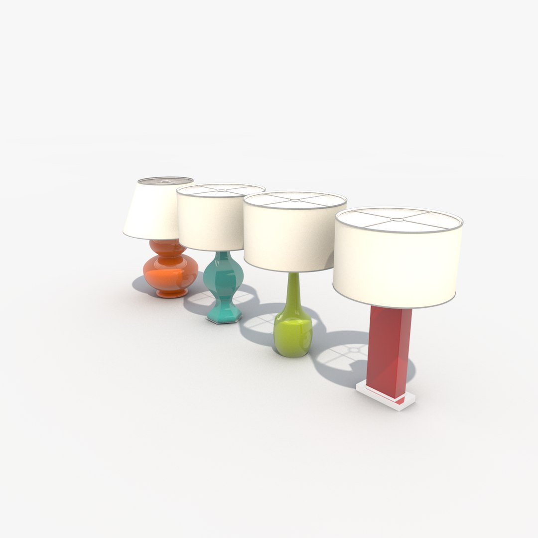 3d Model Pack Table Lamps Light