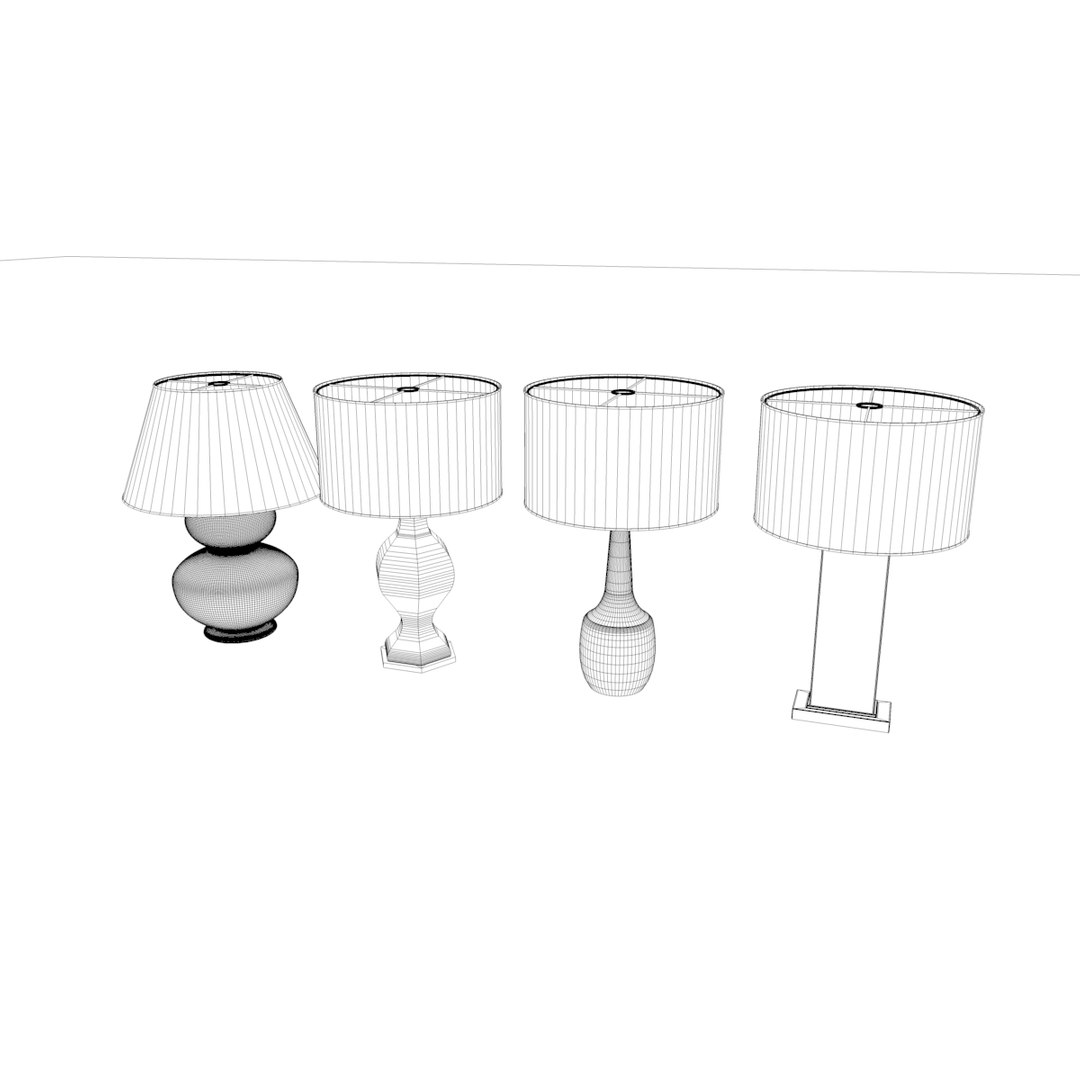 3d Model Pack Table Lamps Light