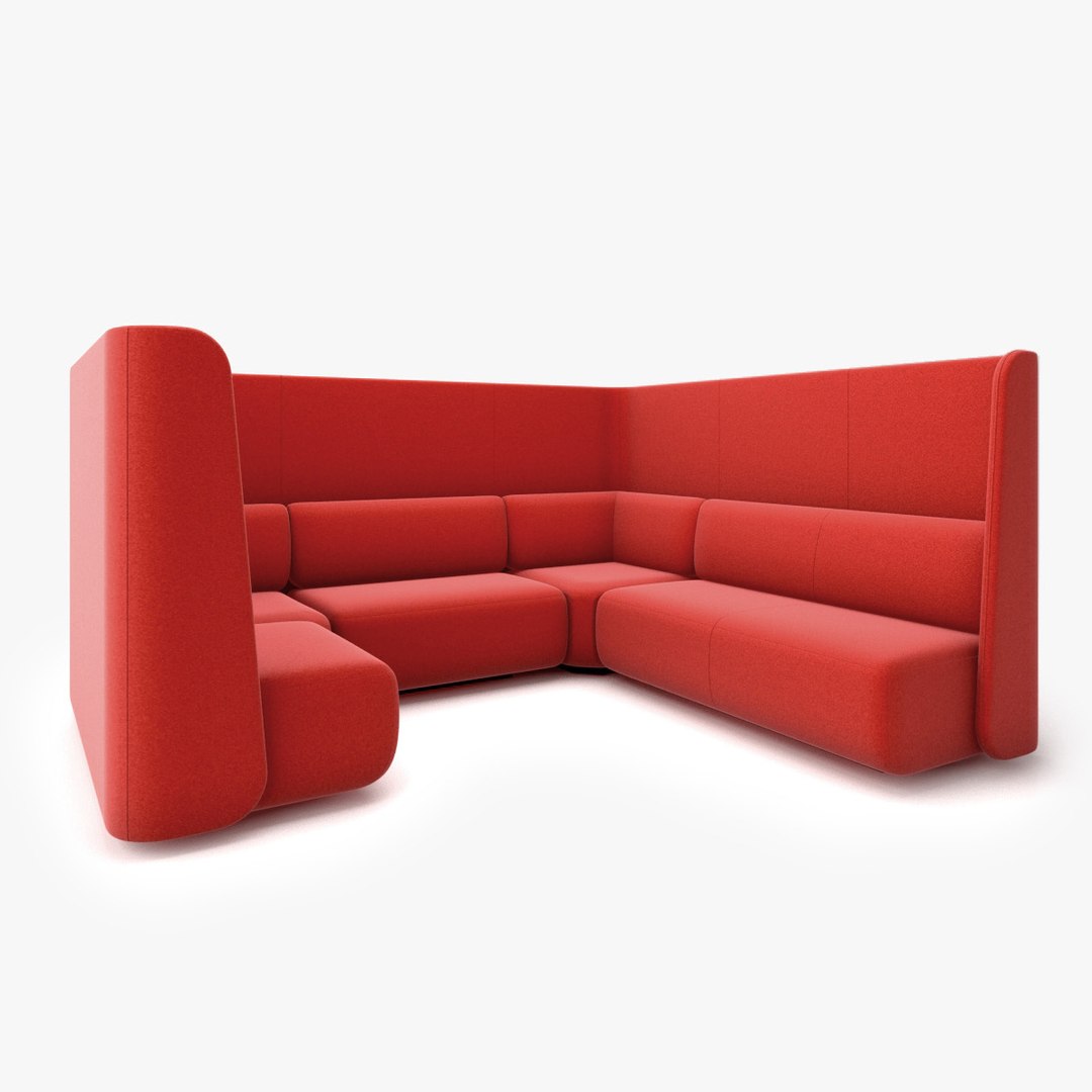Bernhardt Design CODE Lounge with Angled Wall 3D - TurboSquid 2058367