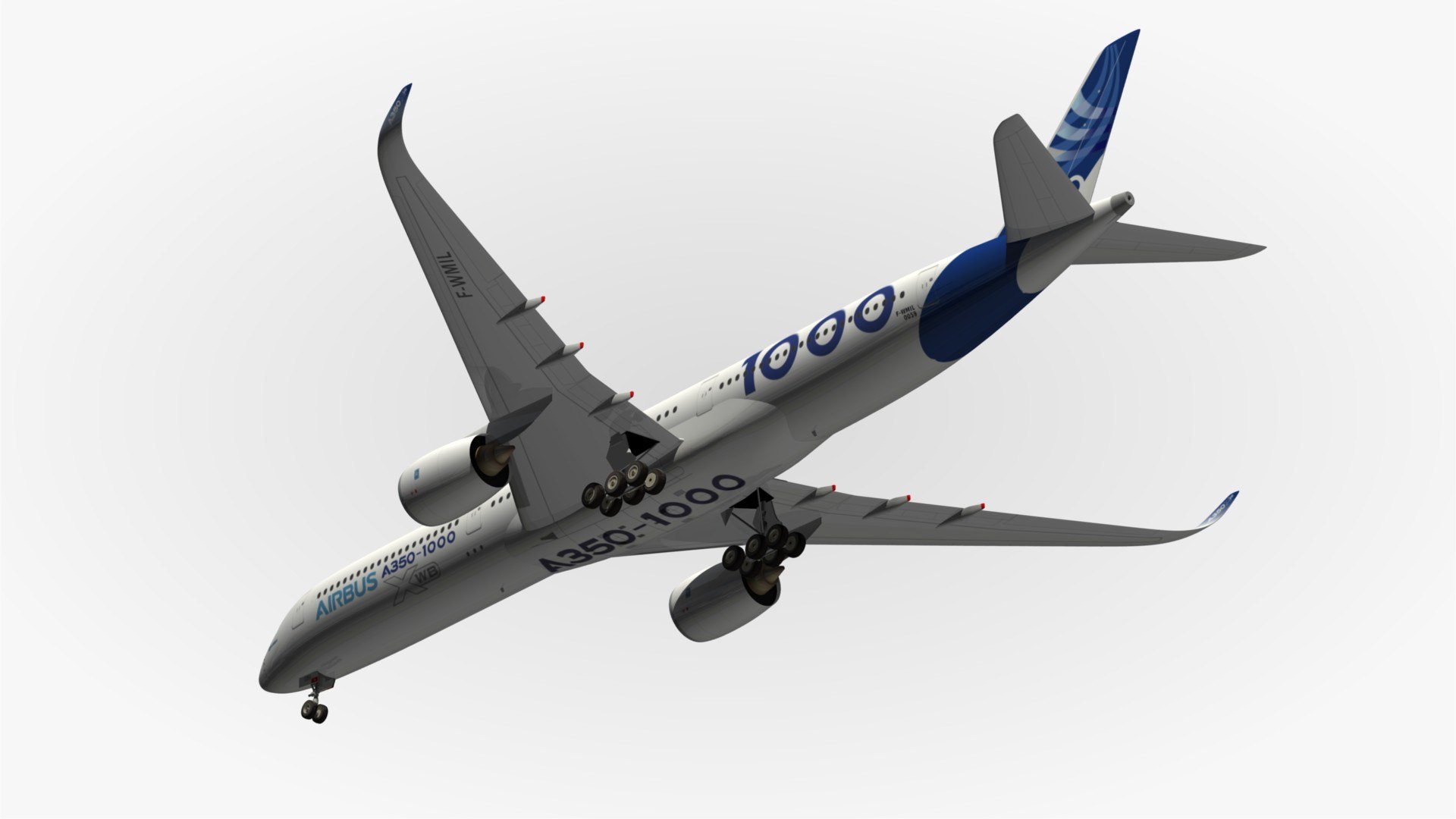 3d Model Airbus A350-1000 Xwb