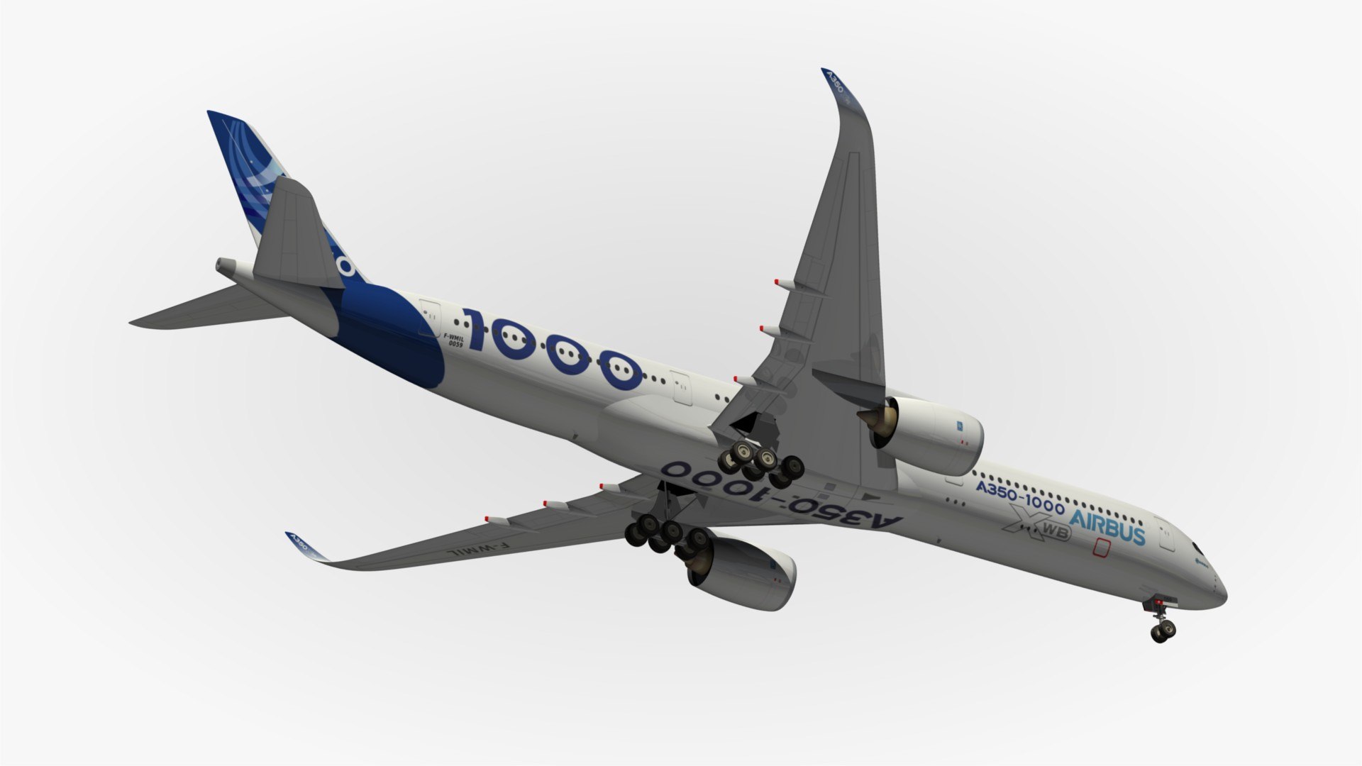3d Model Airbus A350-1000 Xwb