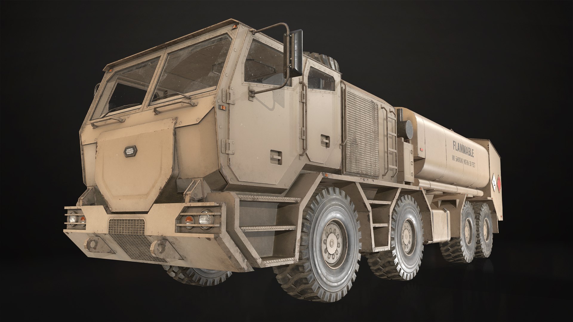 3D Heavy Military Truck V2 - Tanker - TurboSquid 2399571