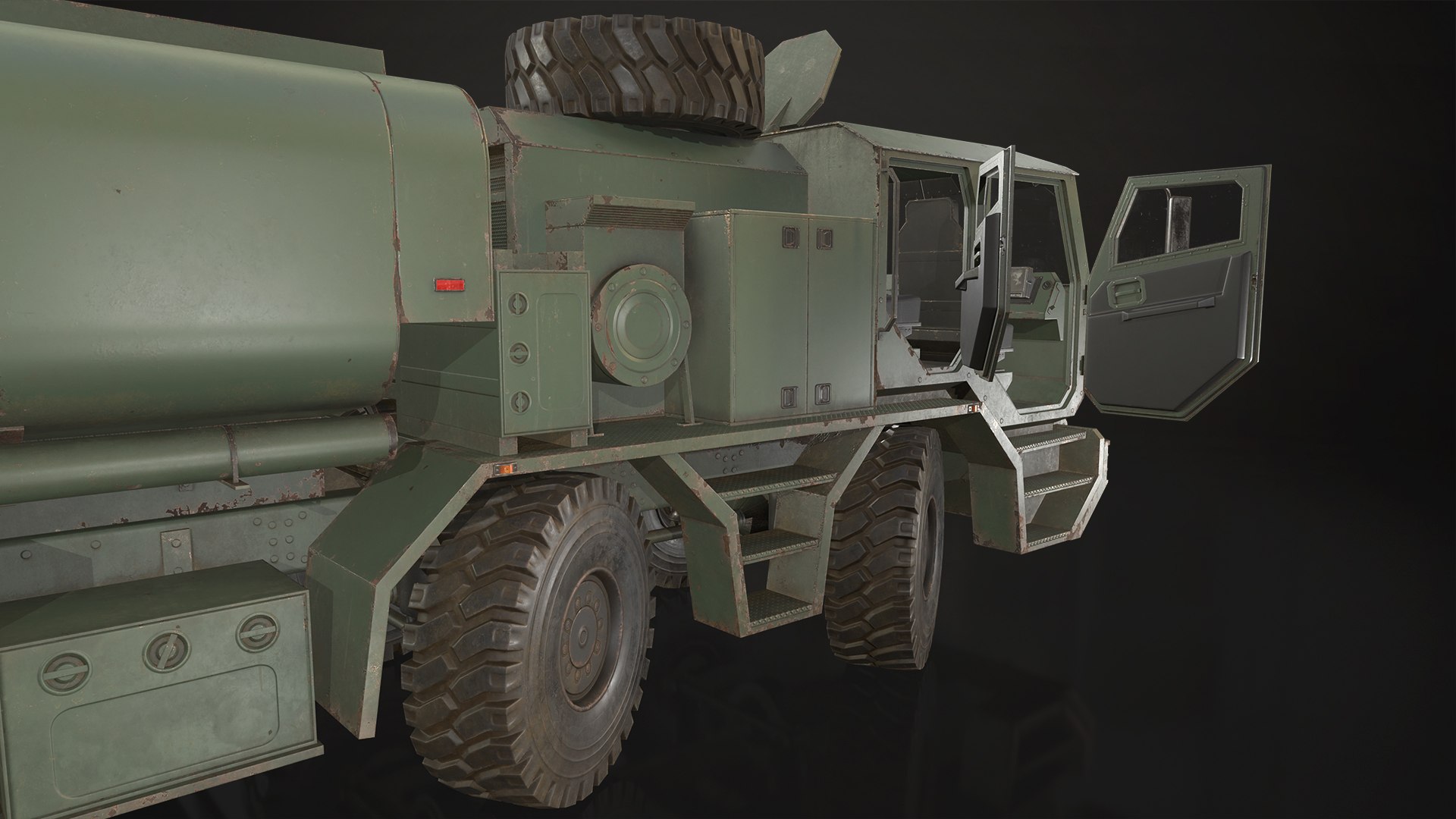 3D Heavy Military Truck V2 - Tanker - TurboSquid 2399571