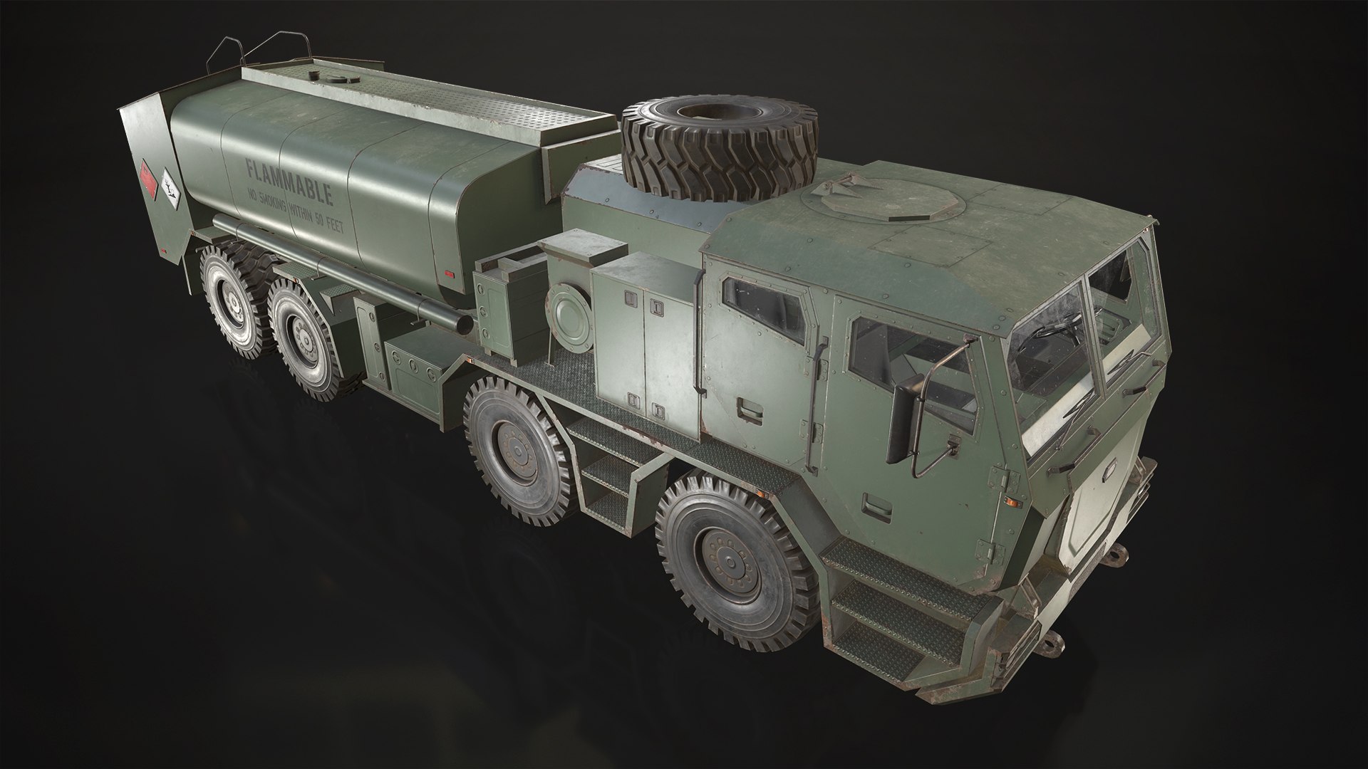 3D Heavy Military Truck V2 - Tanker - TurboSquid 2399571