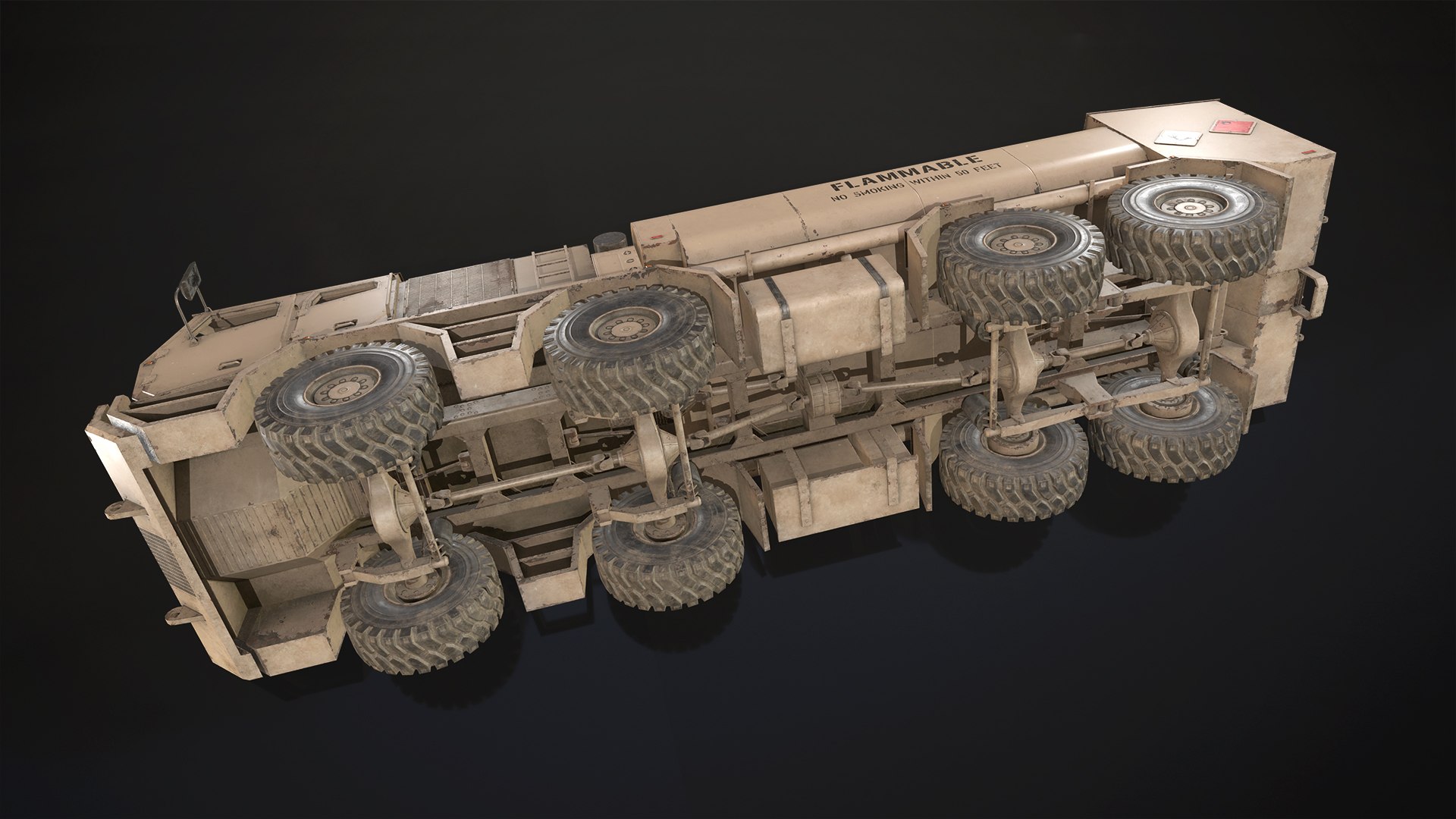 3D Heavy Military Truck V2 - Tanker - TurboSquid 2399571