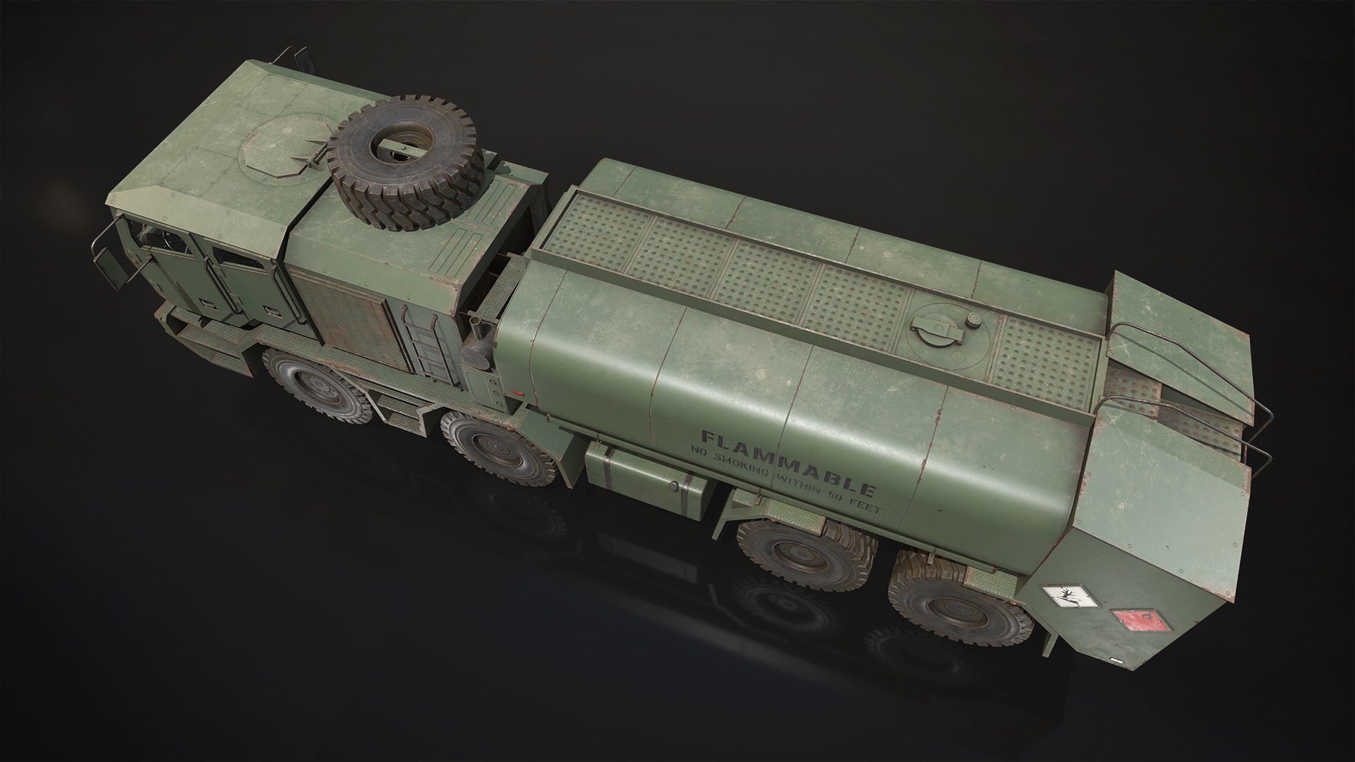 3D Heavy Military Truck V2 - Tanker - TurboSquid 2399571