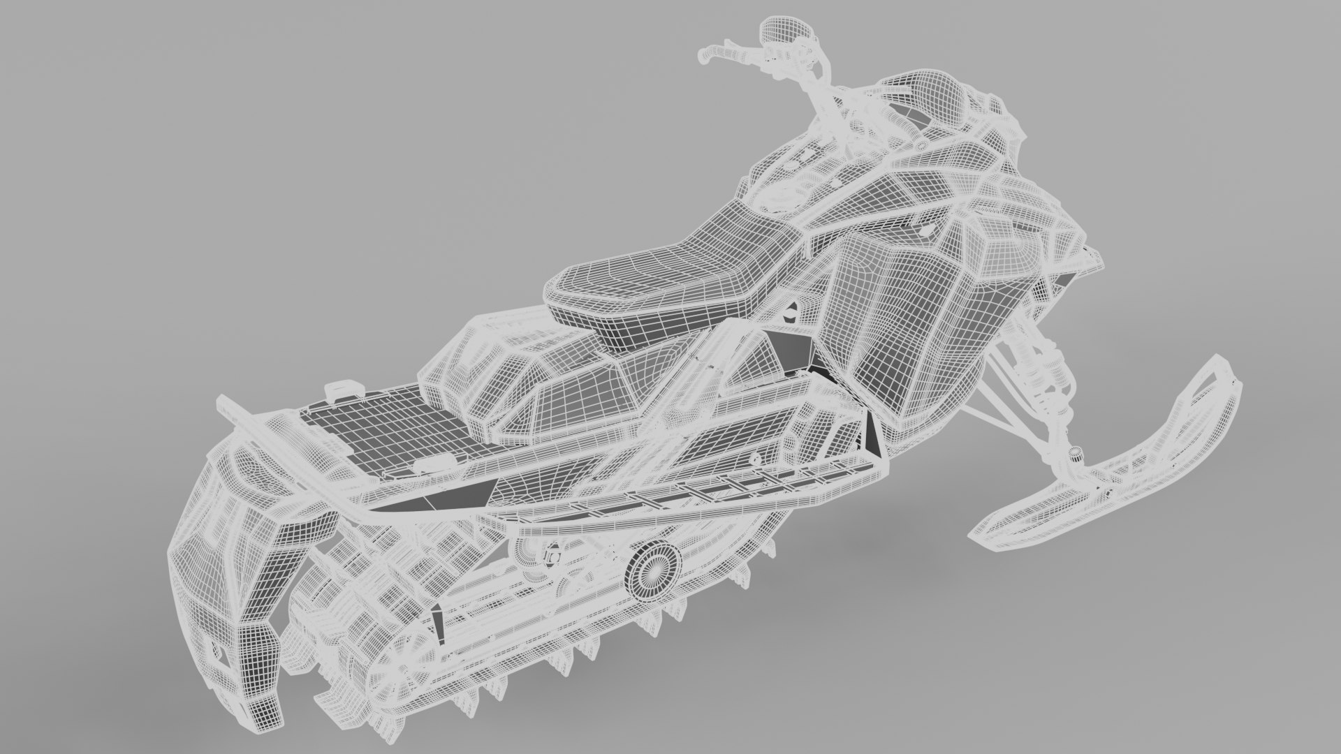 Snowmobile Ski-Doo MXZ Neo Grey-Yellow 2025 3D - TurboSquid 2288059