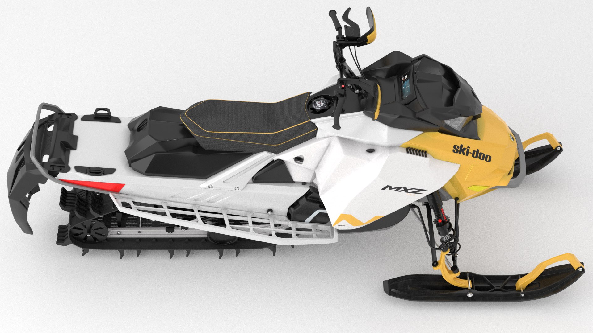 Snowmobile Ski-Doo MXZ Neo Grey-Yellow 2025 3D - TurboSquid 2288059