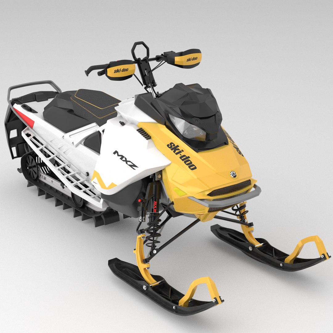 Snowmobile Ski-Doo MXZ Neo Grey-Yellow 2025 3D - TurboSquid 2288059