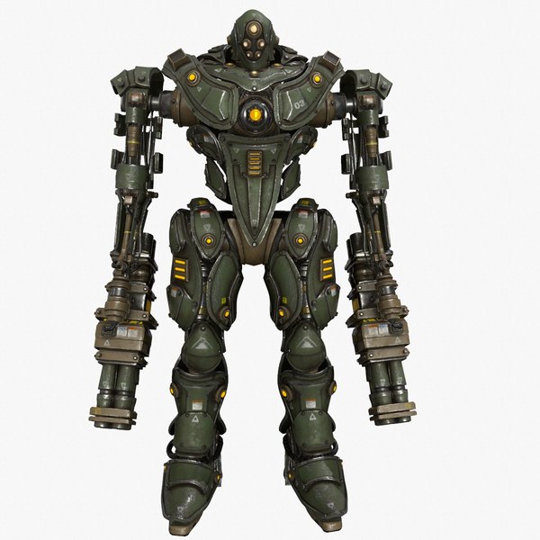 3D military mech 03 kitbash - TurboSquid 1638051