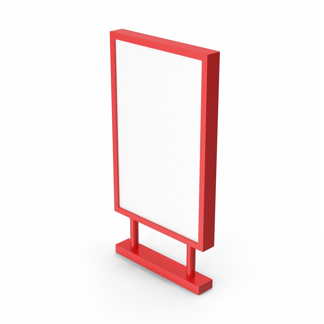 3D Red Billboard Model - TurboSquid 2065326