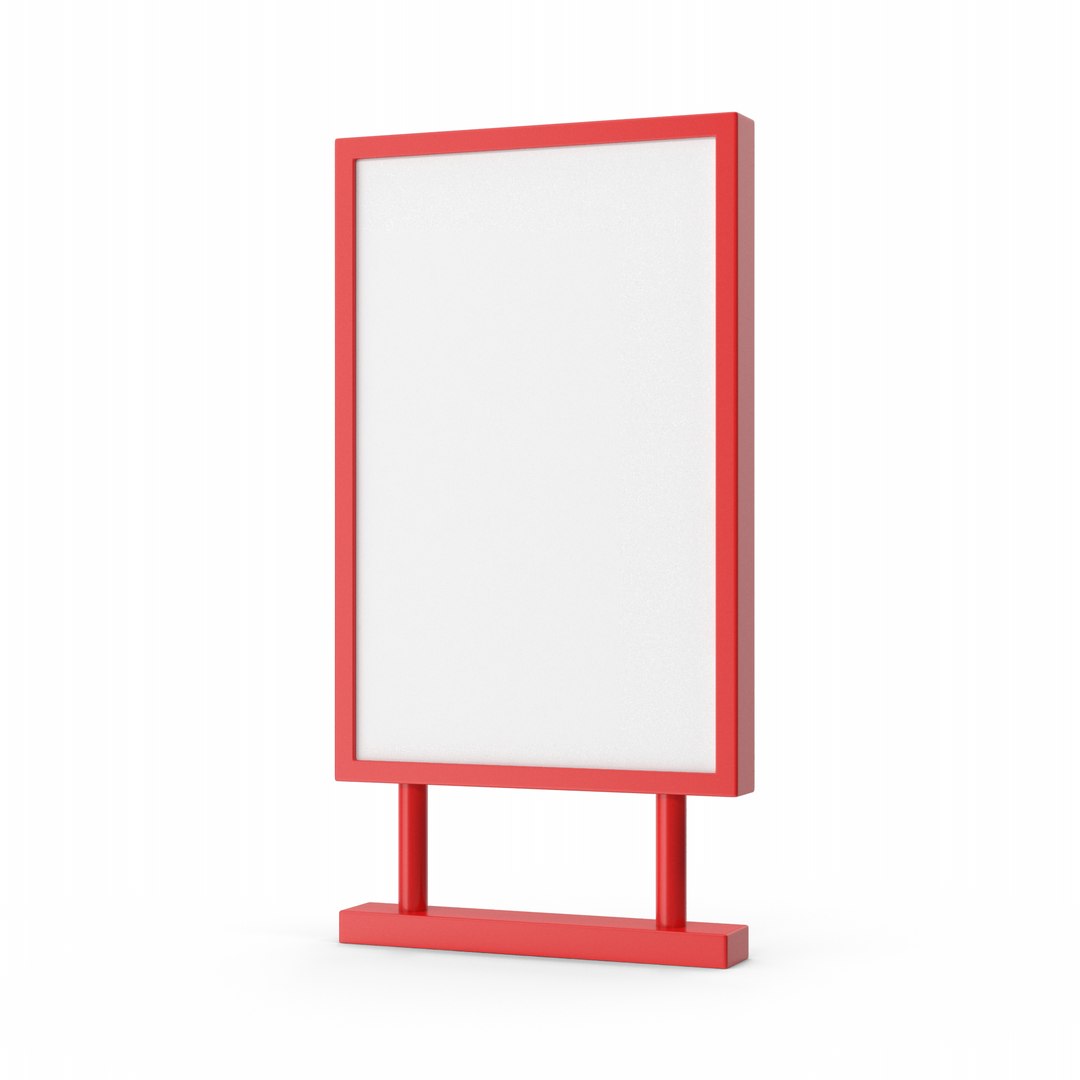 3D Red Billboard Model - TurboSquid 2065326