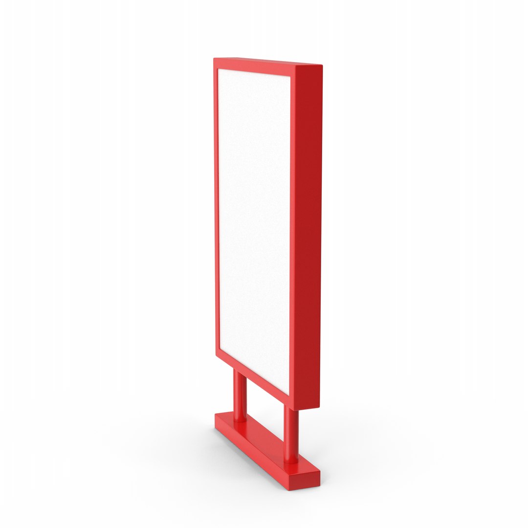 3D Red Billboard Model - TurboSquid 2065326